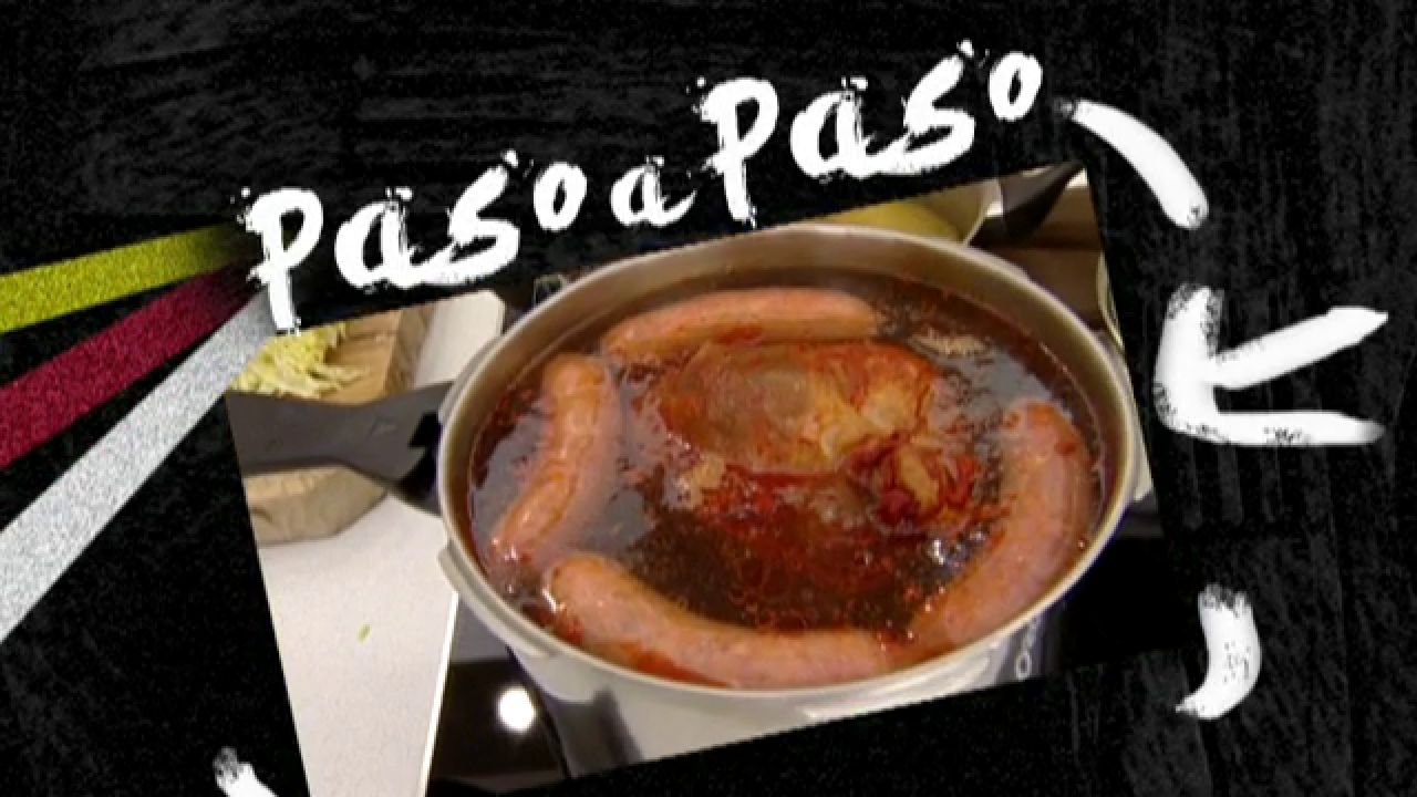 Botillo con patatas. Paso a paso