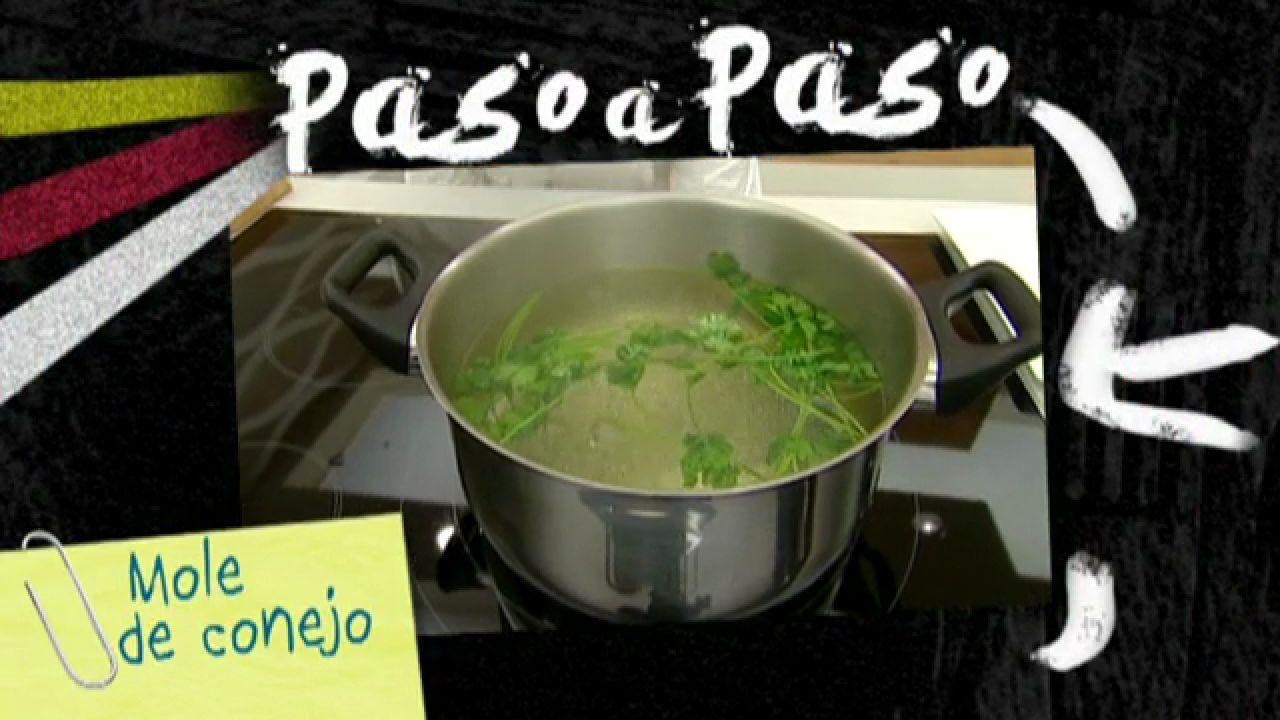 Mole de conejo, paso a paso